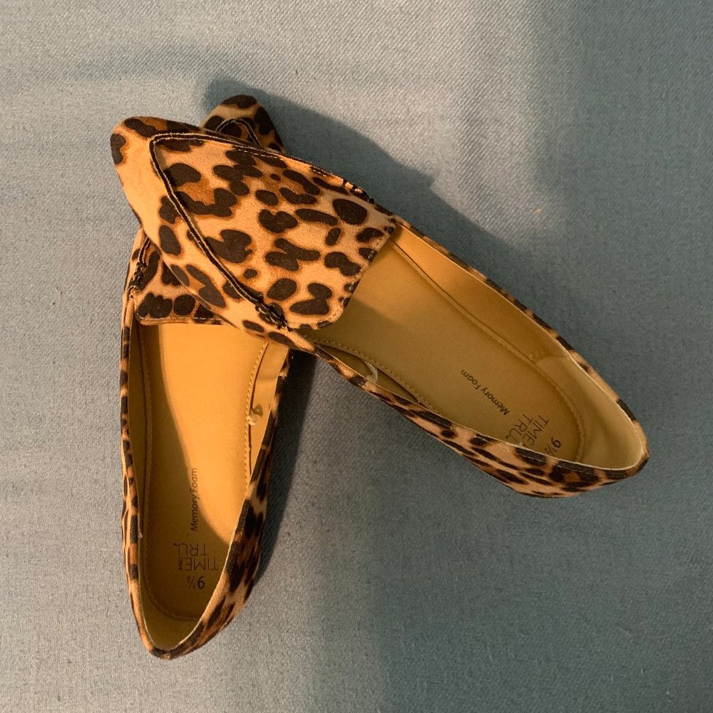 New Leopard Print Flat Shoes - Gem